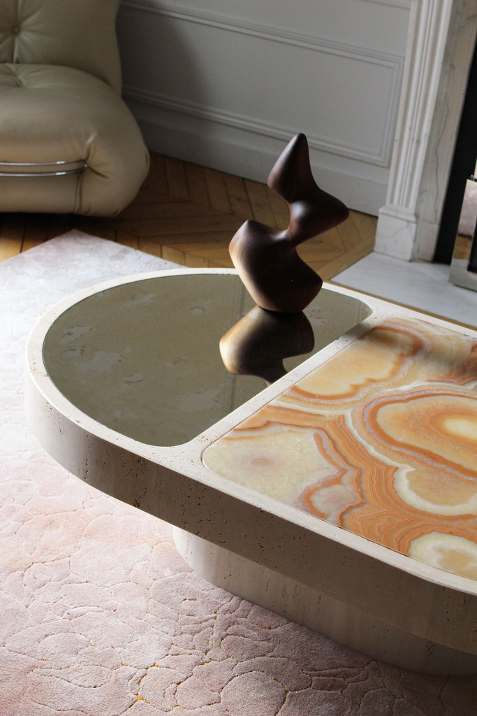 COHESION COFFEE TABLE WITH SIXTIES ONYX - Marbera