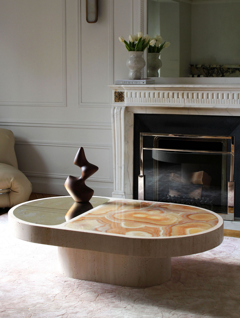 COHESION COFFEE TABLE WITH SIXTIES ONYX - Marbera