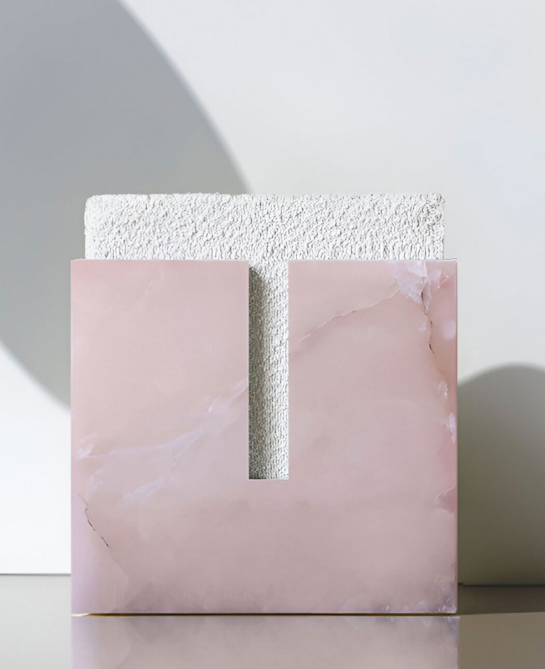 GABI PINK ONYX STOOL – Marbera