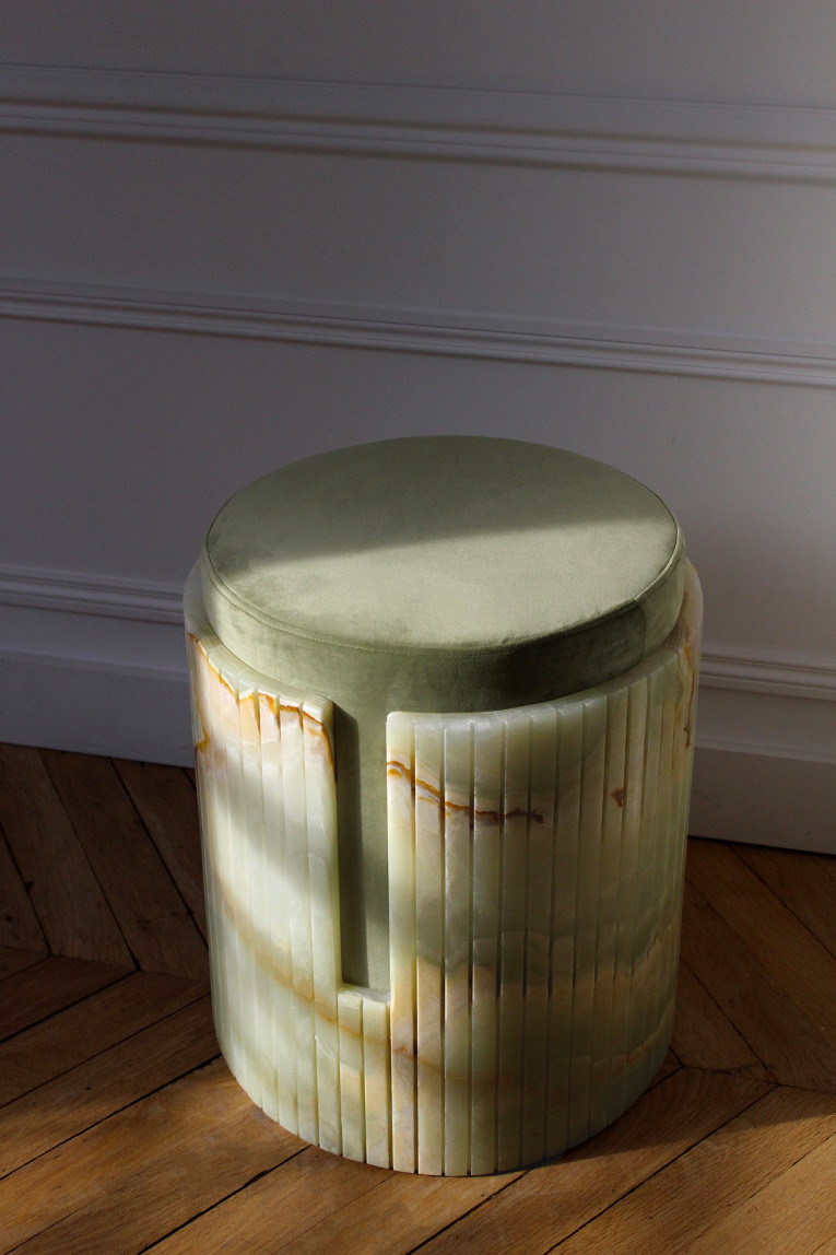 GREEN ONYX DOLCE STOOL - Marbera