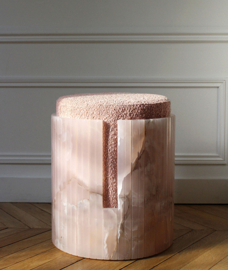 PINK ONYX DOLCE STOOL – Marbera