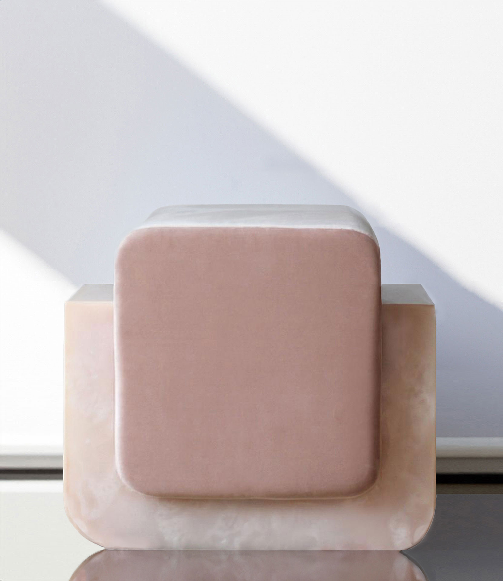 PINK ONYX VELVET OGGI STOOL - Marbera